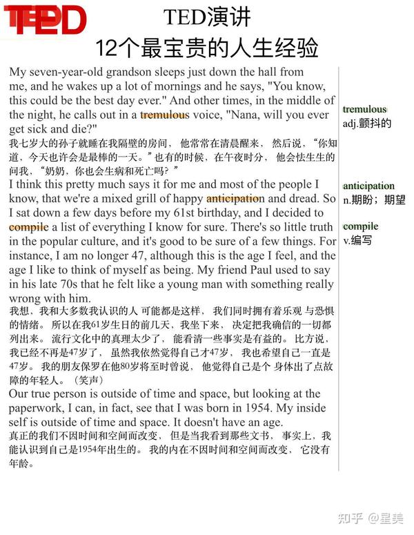 Ted演讲合集ted演讲稿分享中英文对照学习 知乎