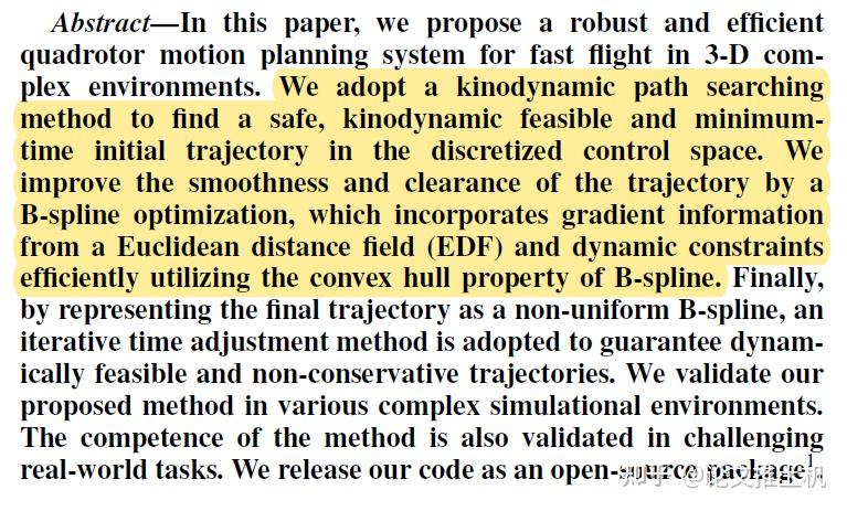 Robust and Efficient Quadrotor Trajectory Generation for Fast Autonomous Flight - 知乎