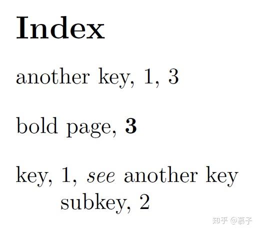 探索 LaTeX2ε 格式：索引 - 知乎