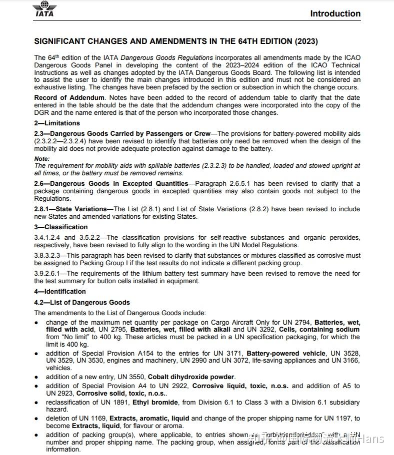 2023年国际空运危险品锂电池新规定(IATA DGR 64版) - 知乎