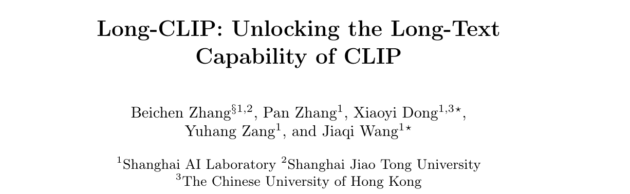 LongCLIP：解锁CLIP的长文本能力 - 知乎