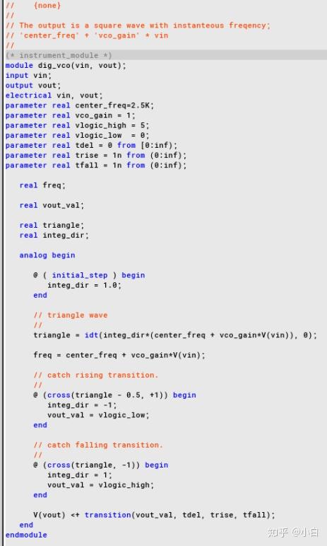 cadence里用Verilog a 建模一个VCO - 知乎