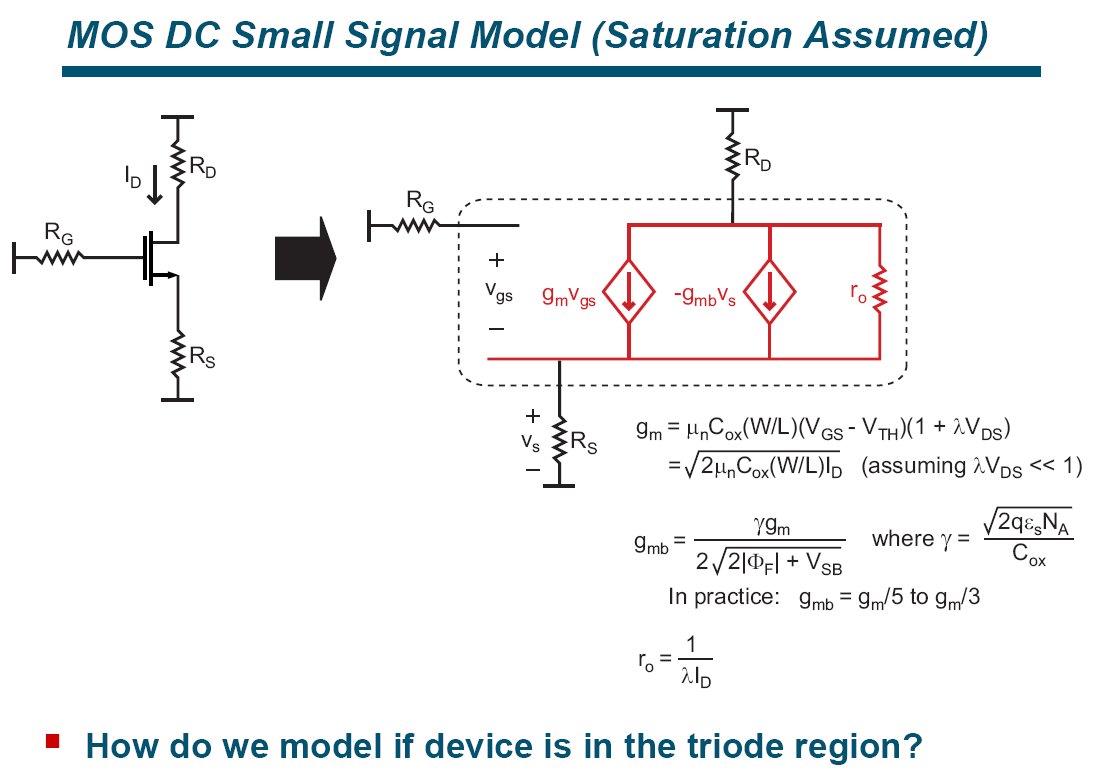 模拟集成电路分析和设计之CMOS小信号模型 - 知乎