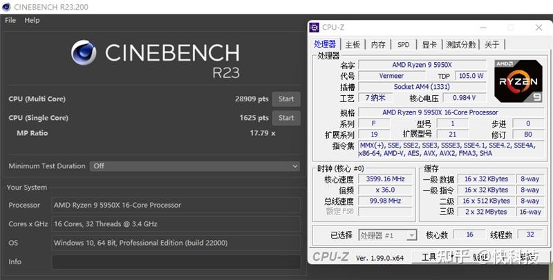 谁是多核王者！锐龙9 5950X、酷睿i9-12900K生产力对比：依然领先对手 - 知乎