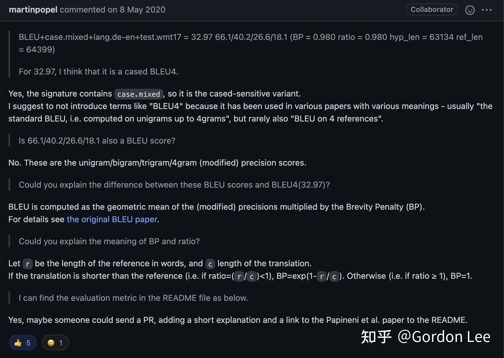 BLEU指标及评测脚本使用的一些误解 - 知乎
