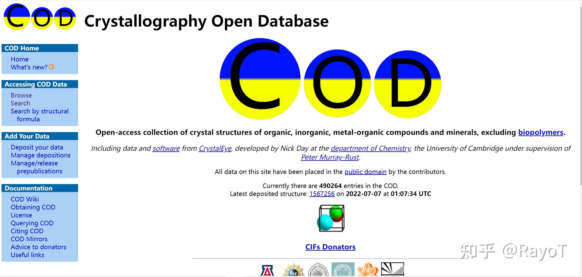 Crystallography Open Database COD 查询结构并获得cif文件的简单方法 - 知乎