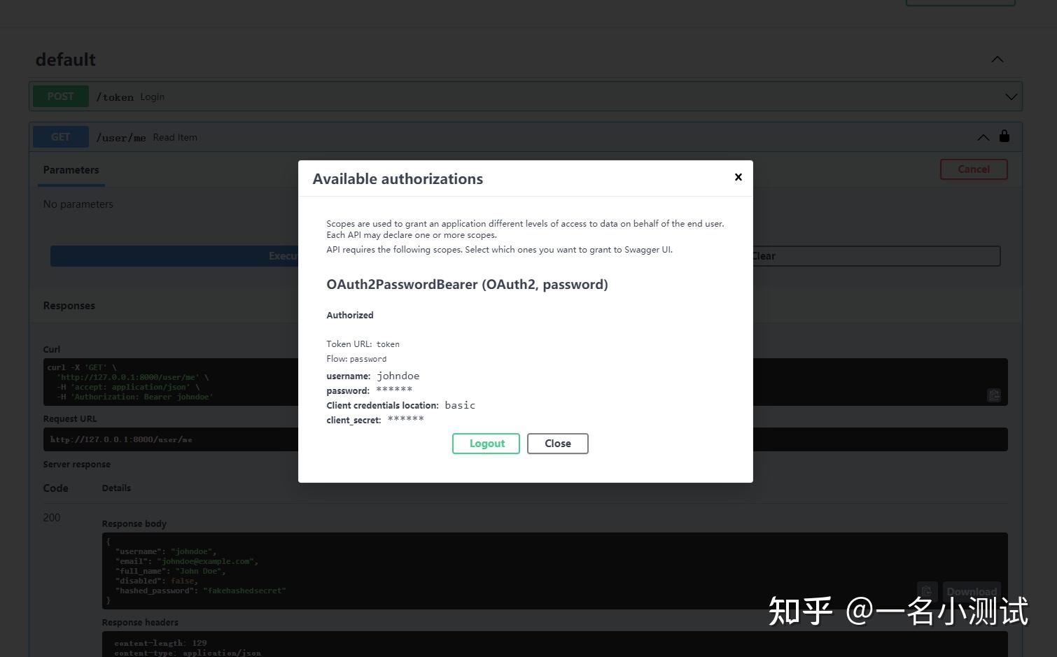 python：Fastapi - 安全性-OAuth2中的password流 - 知乎