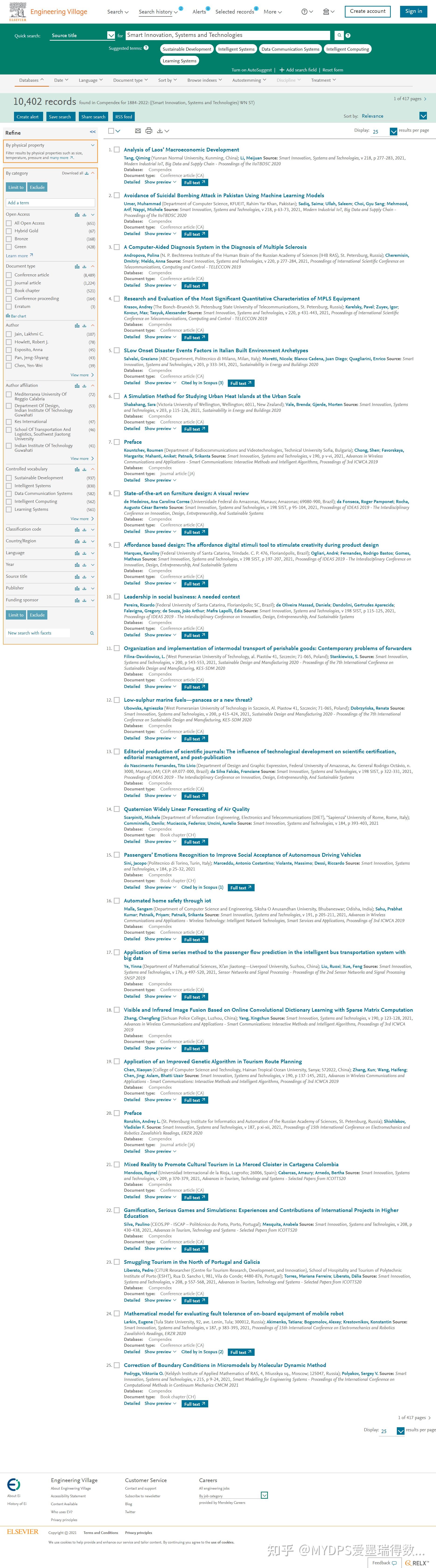 Smart Innovation, Systems and Technologies ISSN: 2190-3018「出版快 检索稳定」「EI Compendex.Scopus.CPCI」 - 知乎