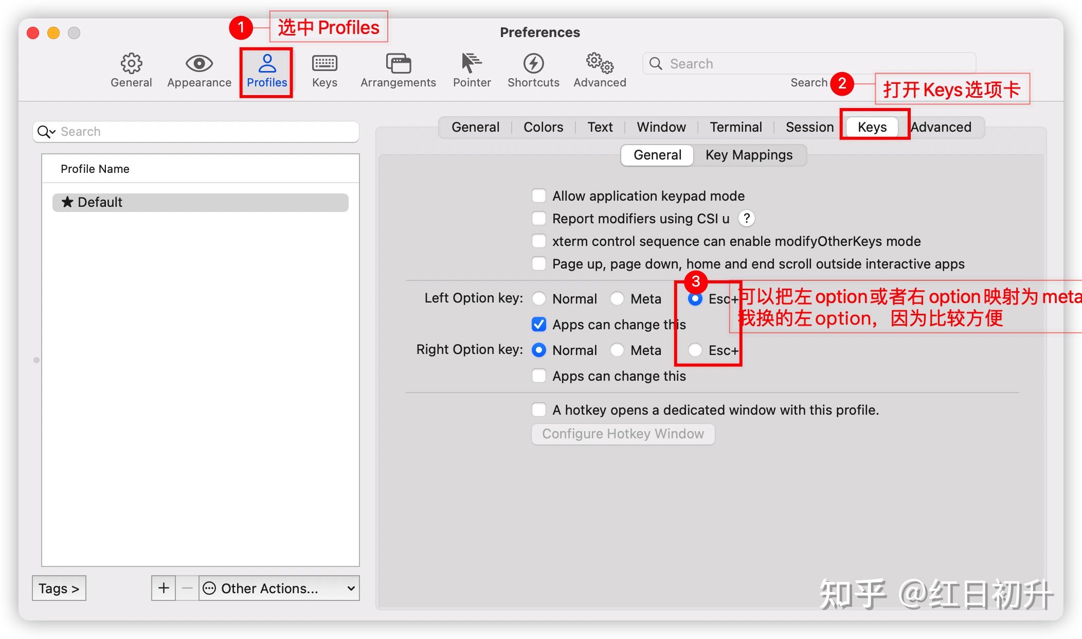 iTerm2配置meta键映射 - 知乎