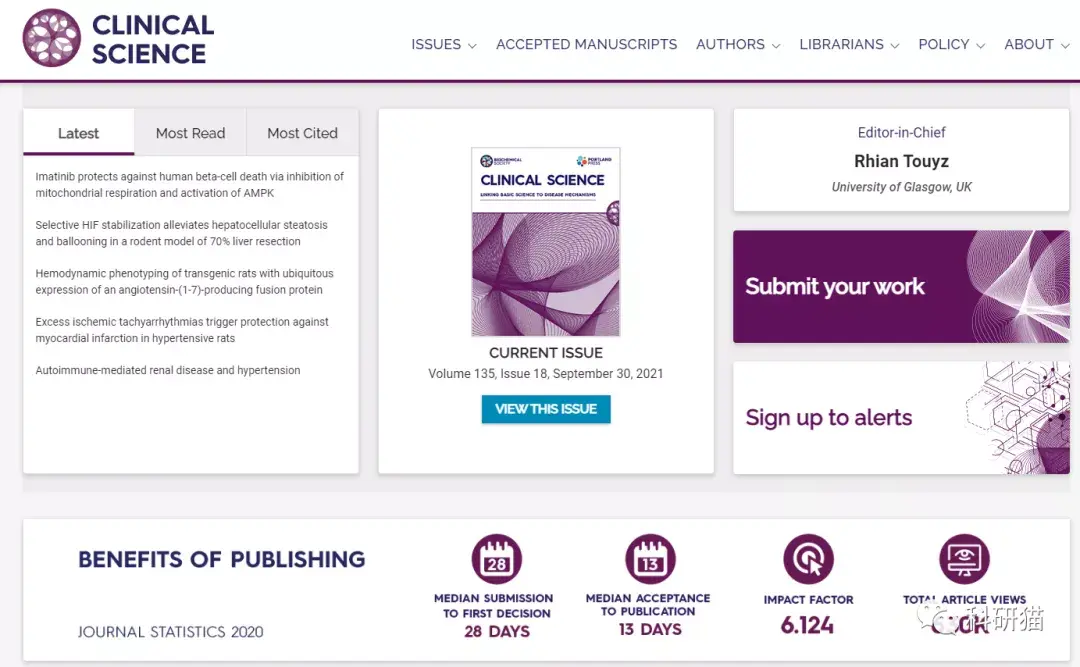 不收版面费，IF6分＋，口碑好，clinical science了解一下~ - 知乎