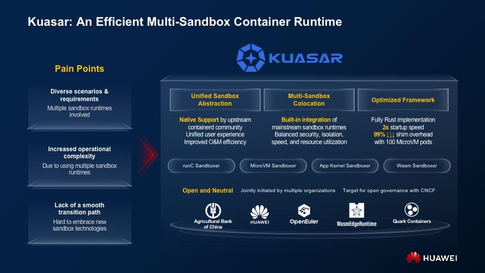 华为亮相KubeCon EU 2023 新云原生开源项目Kuasar推动“云上演进” - 知乎