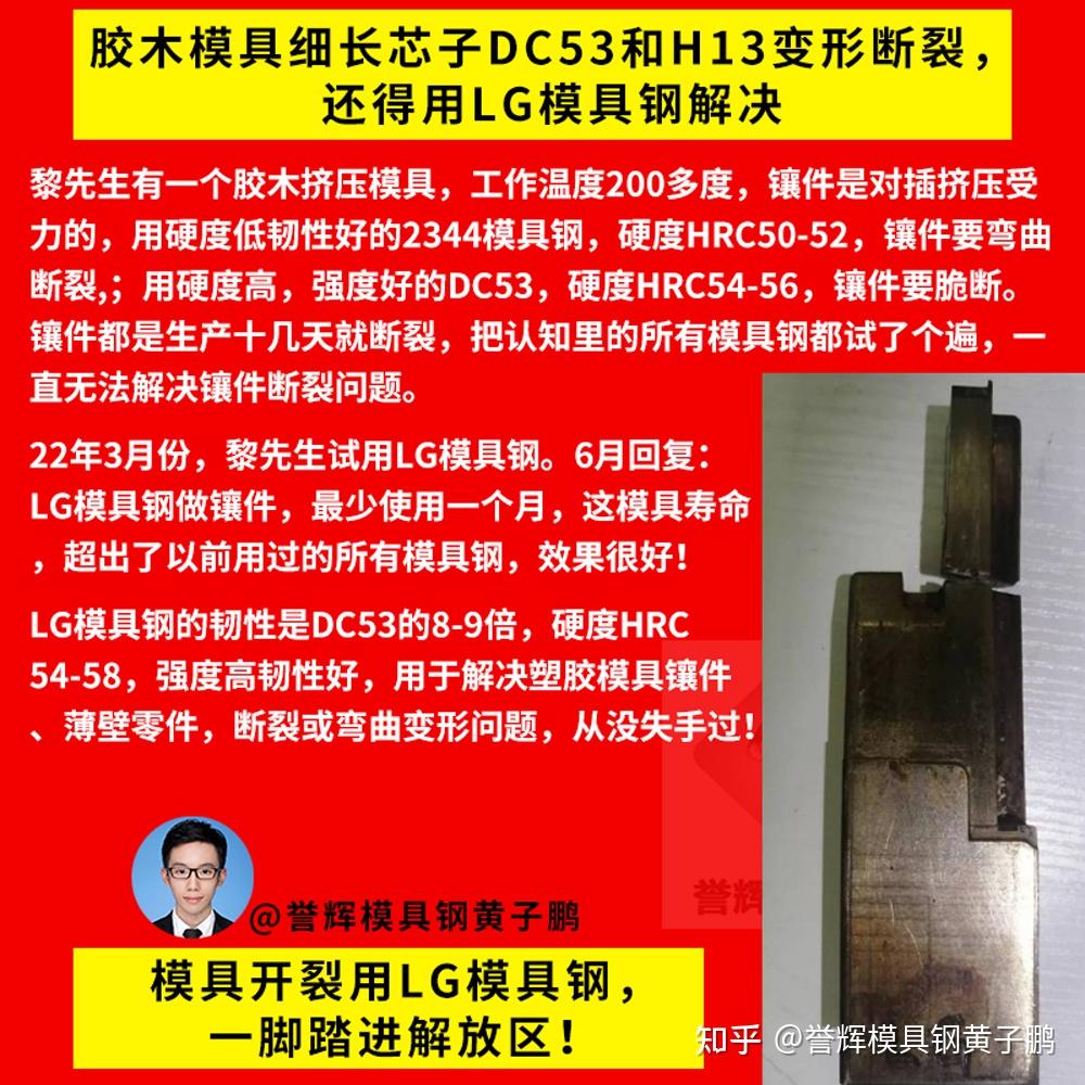 测试1年时间，高强度高韧性耐用结构件用LG模具钢比DC53耐用多了 - 知乎