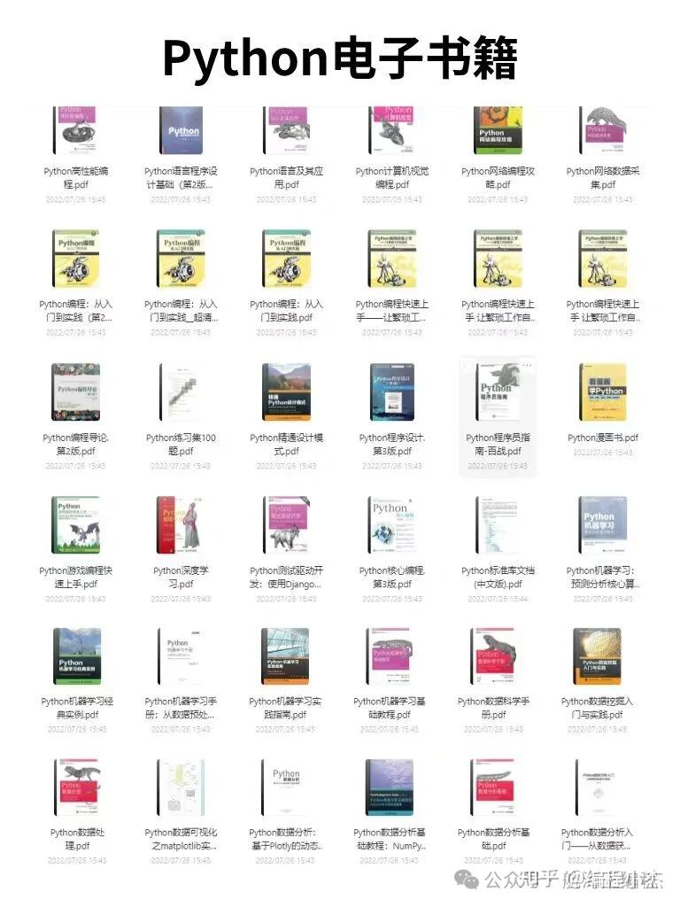 Python超全电子书合集 | 16本python书籍（附PDF版），看完少走一半弯路 - 知乎