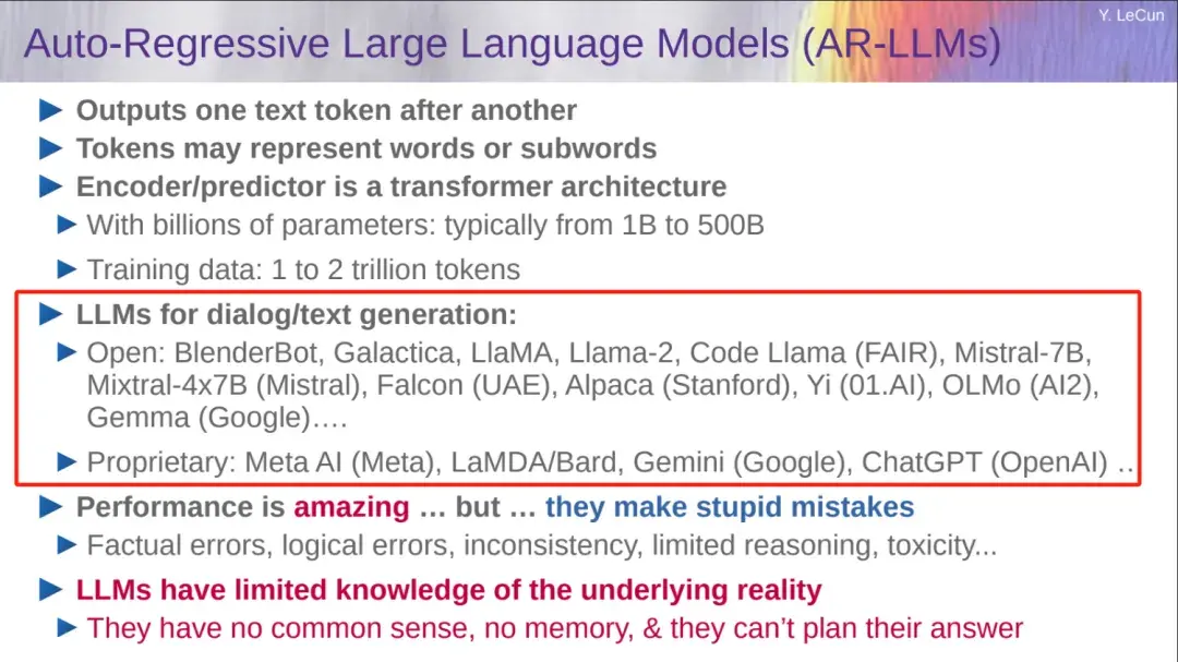 LeCun哈佛演讲PPT放出：唱衰自回归LLM，指明下一代AI方向 - 知乎