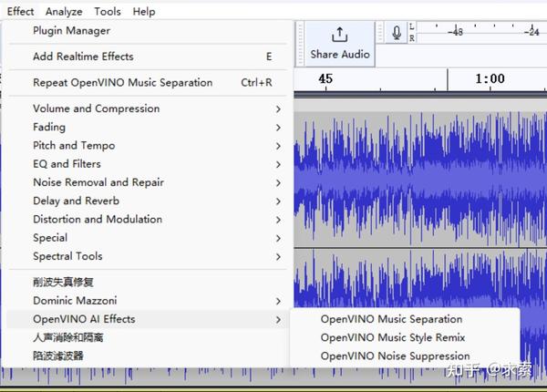 利用人工智能生成音乐：Audacity+OpenVINO - 知乎