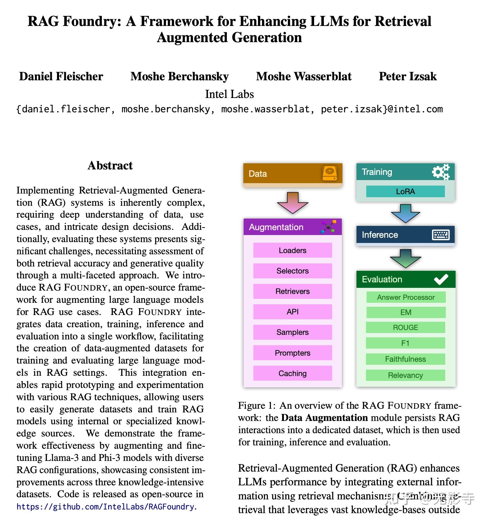 RAG Foundry：一个用于增强大型语言模型以实现检索增强生成的框架 - 知乎