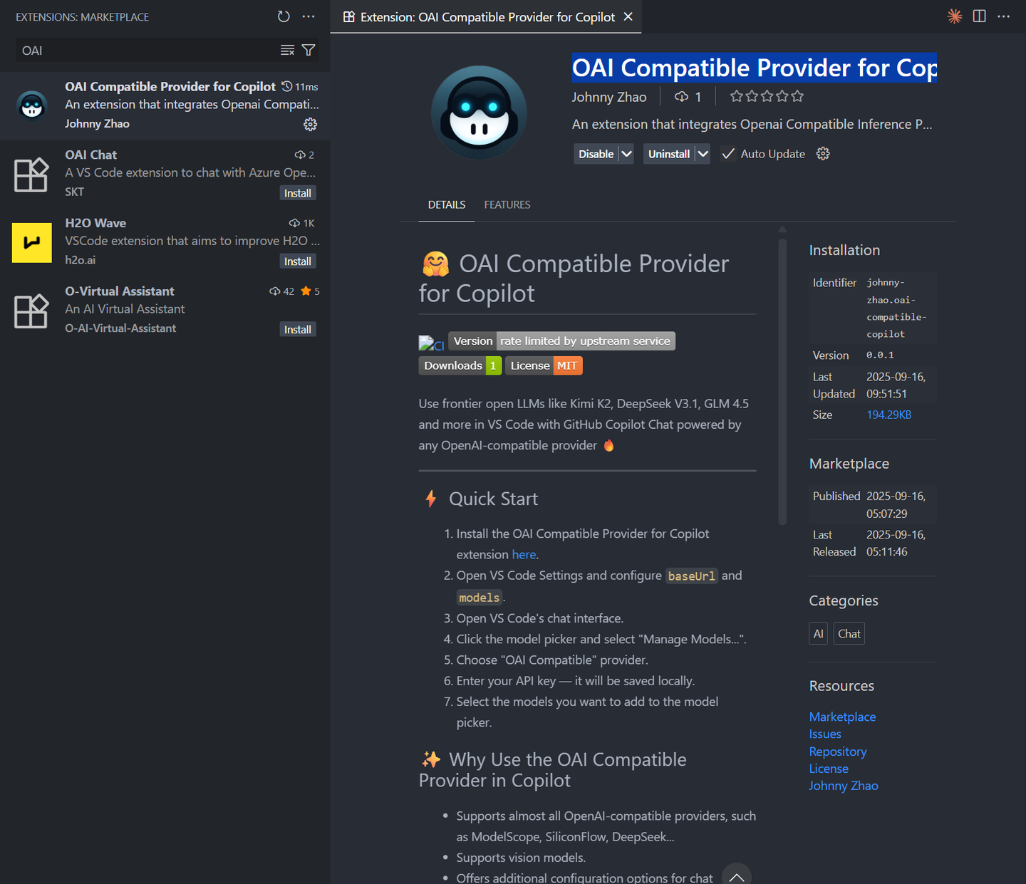 VSCode Copilot 也能支持其他OpenAI兼容接口啦，可以使用其他模型（DeepSeek、Kimi、Qwen）和第三方转发API - 知乎