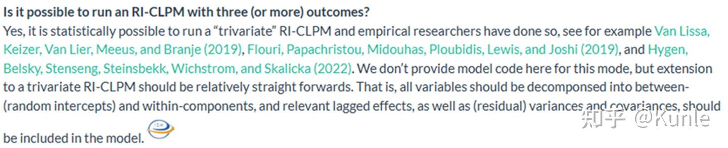 随机截距交叉滞后模型（Random Intercept Cross-Lagged Panel Model, RI-CLPM） - 知乎