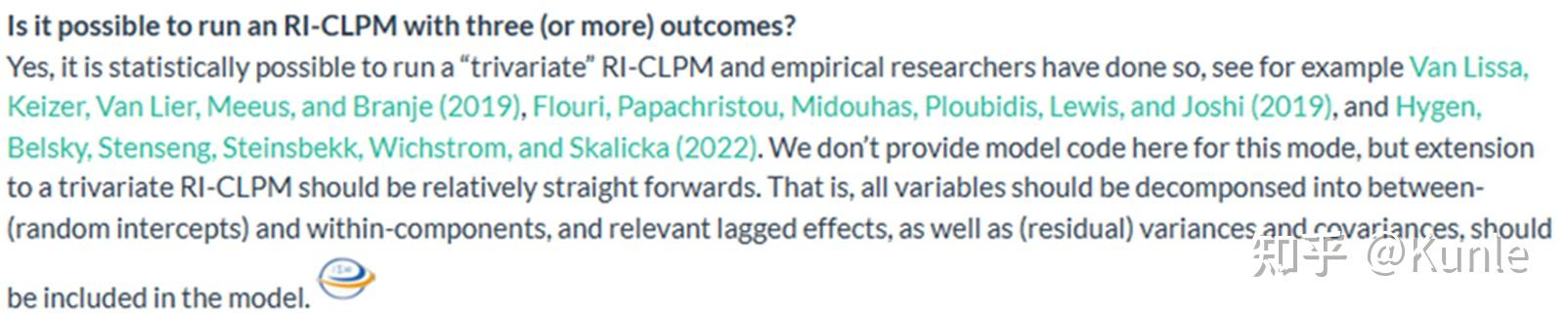随机截距交叉滞后模型（Random Intercept Cross-Lagged Panel Model, RI-CLPM） - 知乎