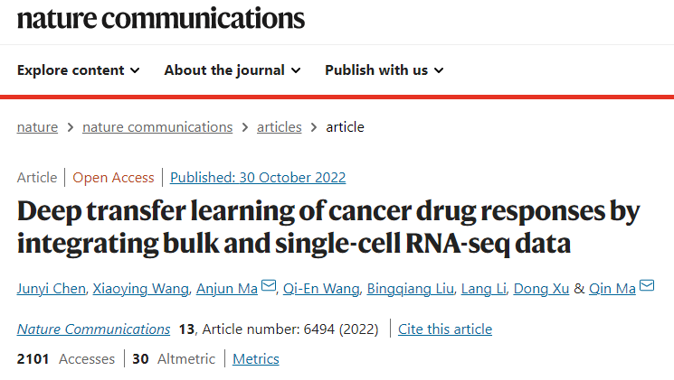 Nat. Commun. | scDEAL：通过整合bulk和单细胞RNA-seq数据预测癌症药物反应的深度迁移学习框架 - 知乎