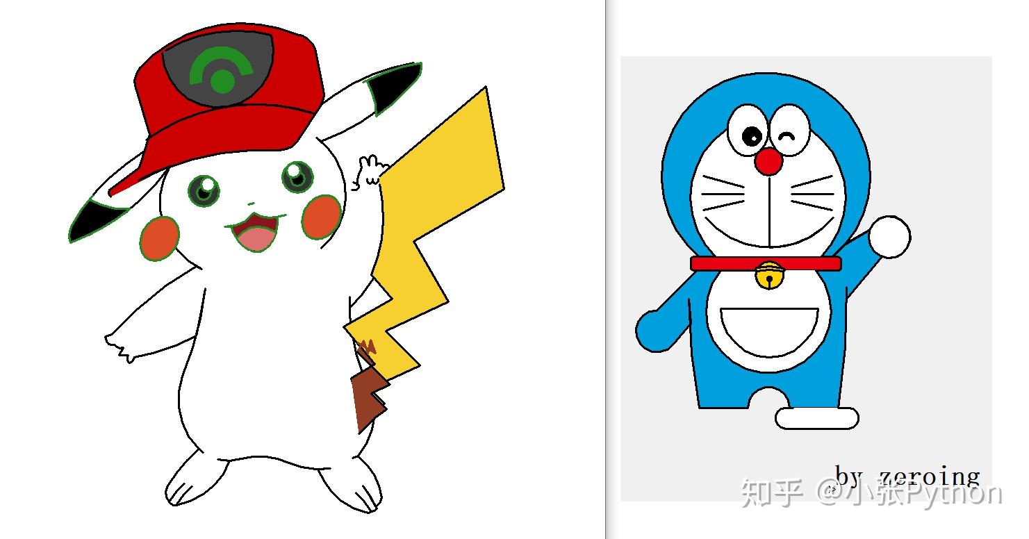 超酷！用 Python 教你绘制皮卡丘和哆啦A梦 - 知乎