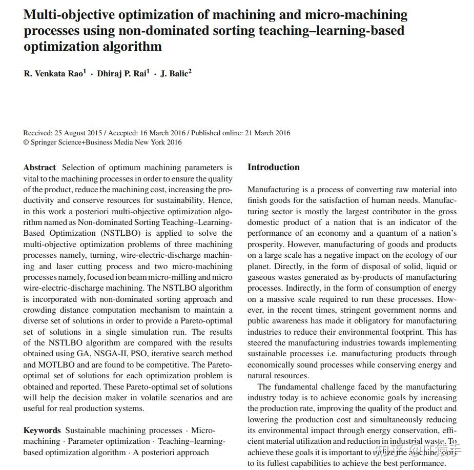 多目标优化算法：非支配教学优化算法（non Dominated Sorting Teachinglearning Based Optimization Algorithm，nstlbo） 知乎