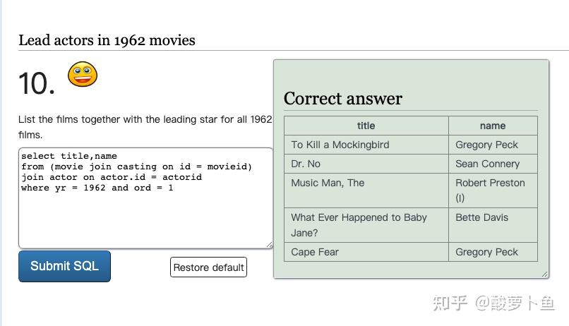 【刷题】SQLZOO（13-18）（完） - 知乎
