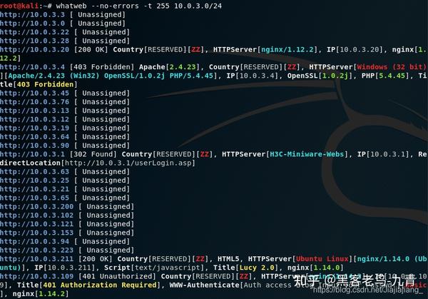 黑客工具之whatweb详细使用教程 - 知乎