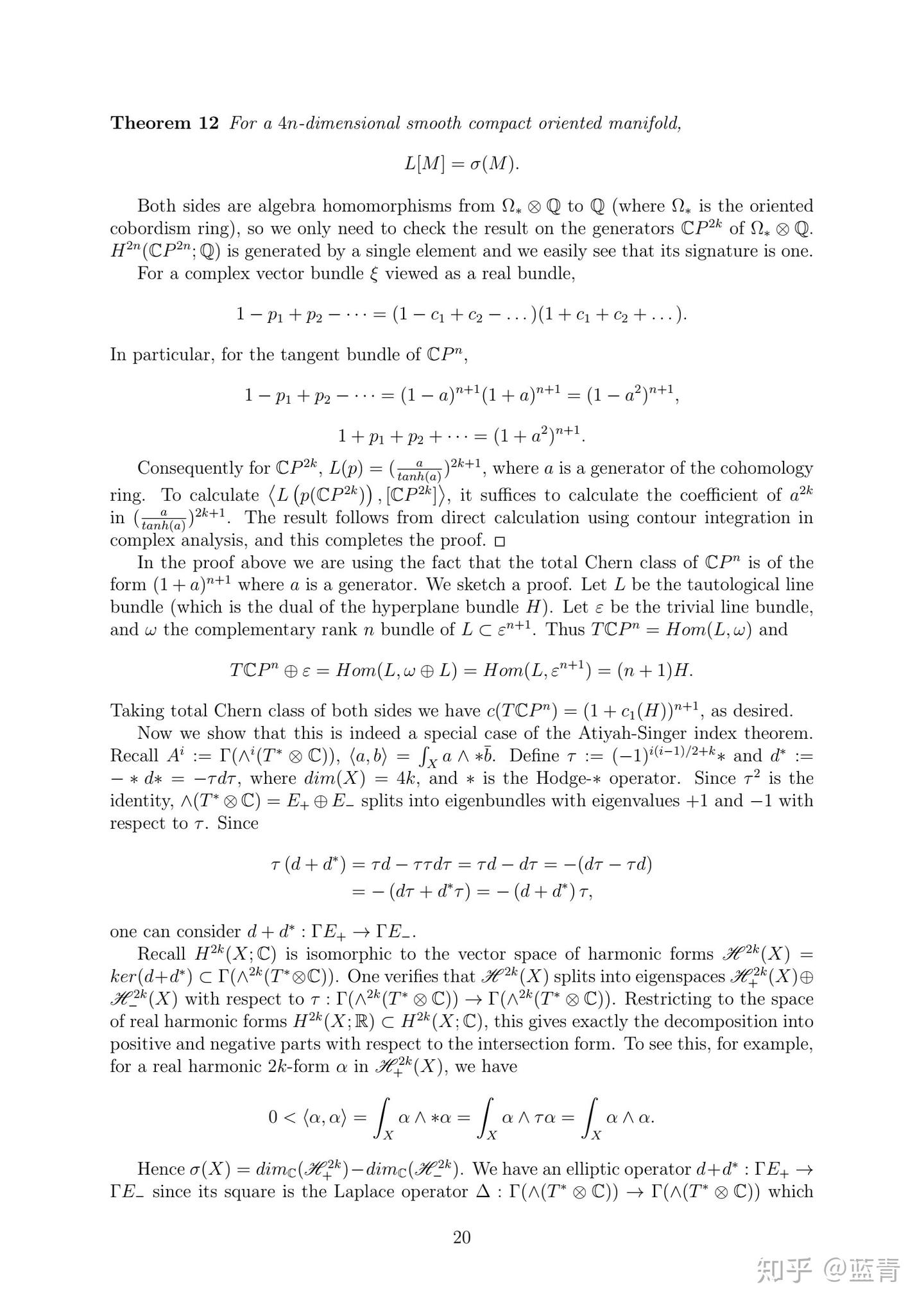 A Brief Introduction to Index Theorems 指标定理简介 - 知乎