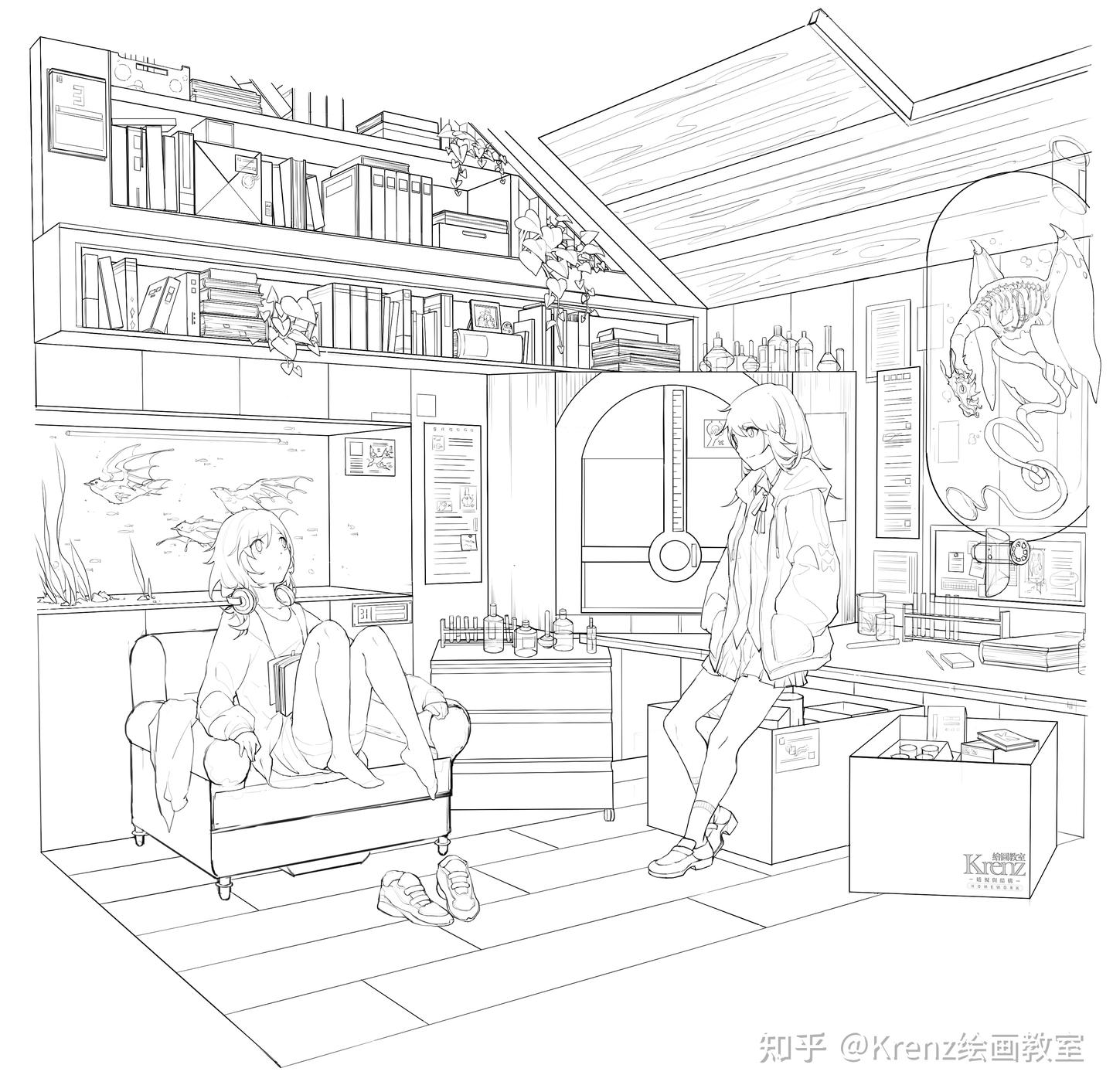 Krenz绘画教室【优秀作业心得】基础透视与结构-0088 - 知乎