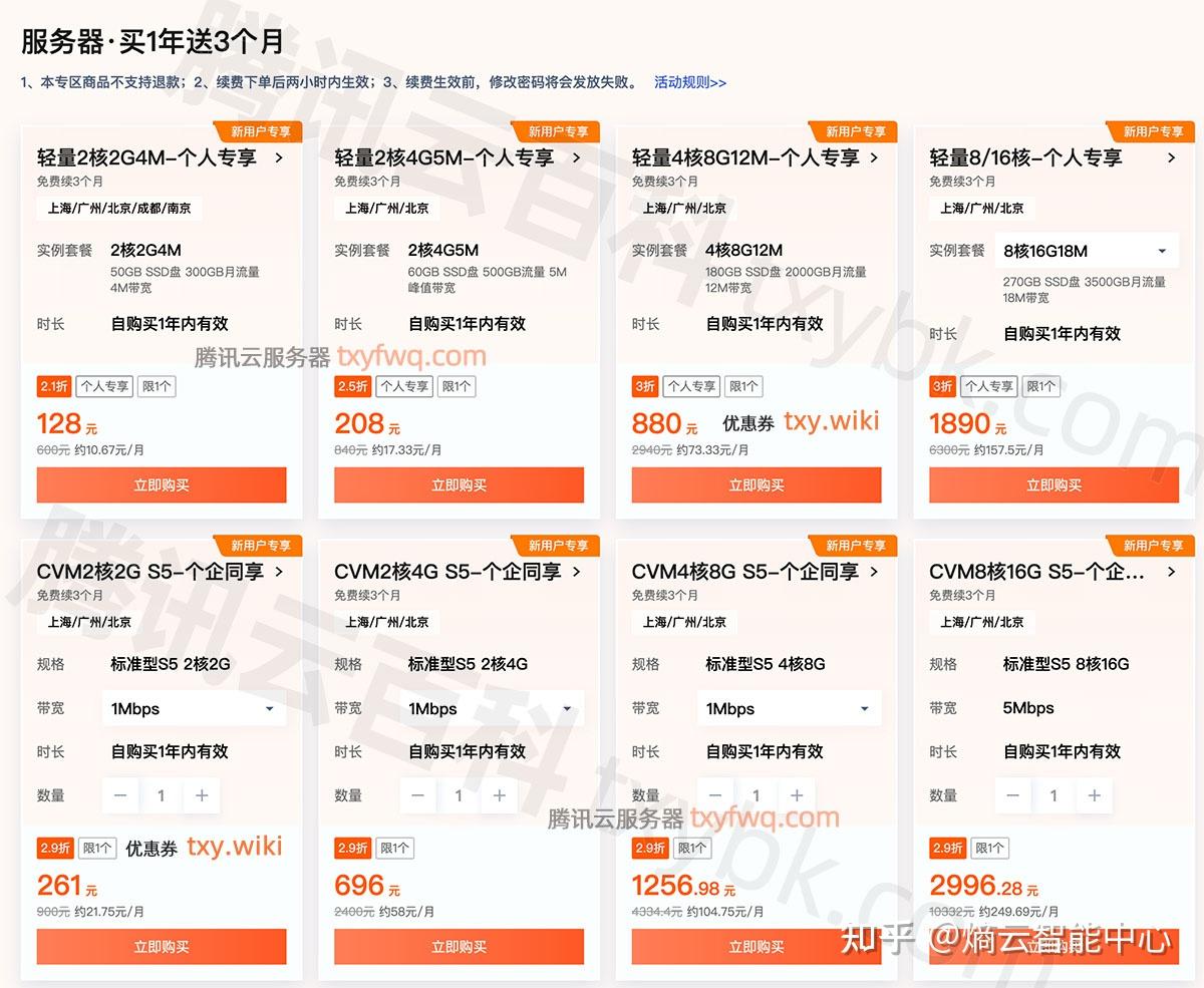 腾讯云服务器2025租赁价格：轻量+CVM+GPU，附优惠活动清单 - 知乎