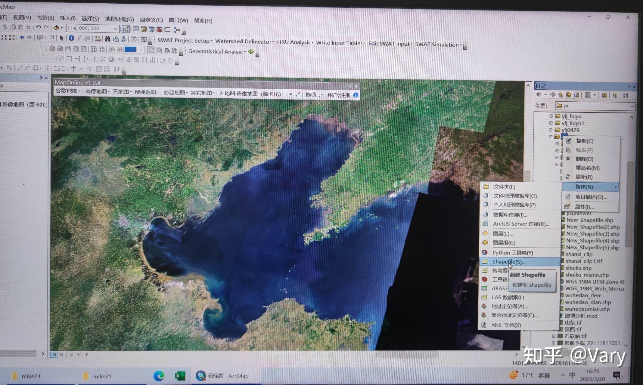 利用Arcmap绘制mike21的河道、海岸边界。 - 知乎