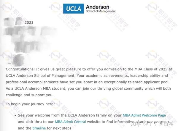 中上游211均分85录取加州大学洛杉矶分校UCLA Anderson MBA | 23Fall留学申请战绩 - 知乎