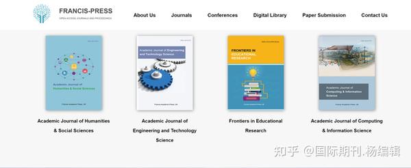 硕博申请留学｜英国Francis Academic Press知网国际英文期刊长期征稿！1个月发表周期，CNKI+谷歌学术收录！ - 知乎