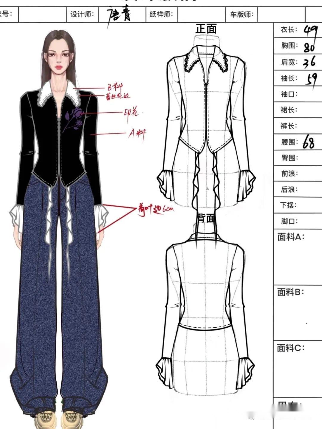 服装设计稿 服装设计版单and工艺细节说明全部献上~ 知乎