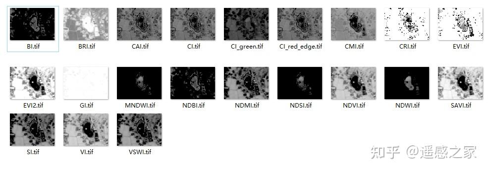 哨兵二号卫星数据的相关指数 - 知乎