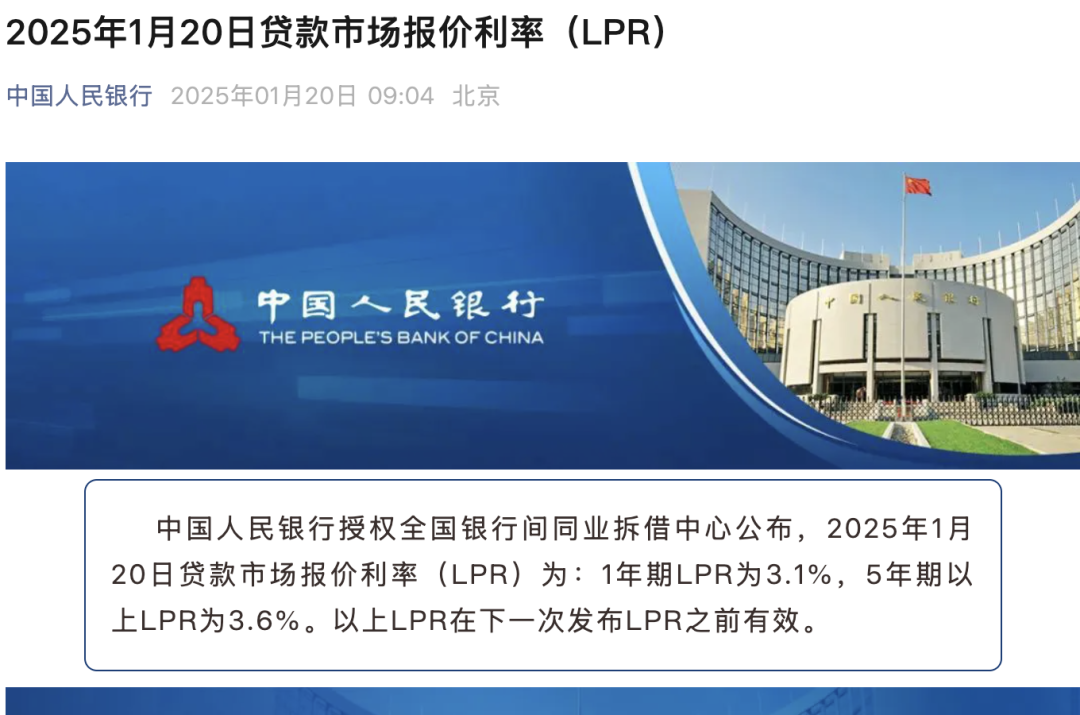 首发，2025年LPR最新利率，意料之中！ - 知乎