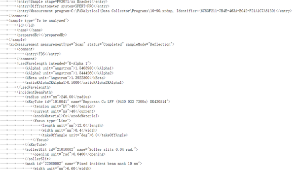 XRD数据转换：将xrdml格式转换为jade可识别的raw格式 - 知乎