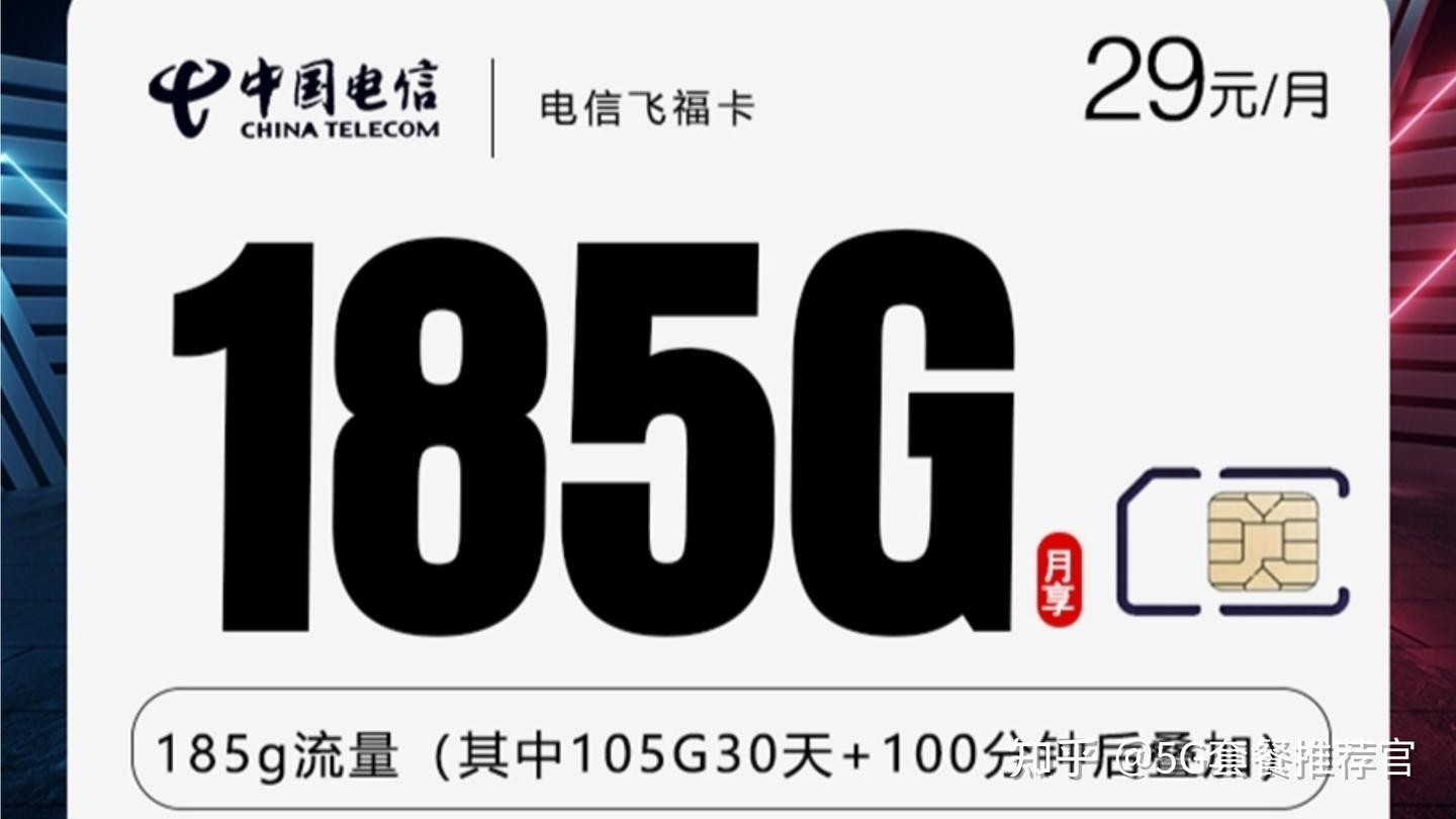 月租29元享185G流量+100分钟通话？电信飞福卡实测：打工人流量自由的性价比之选 - 知乎