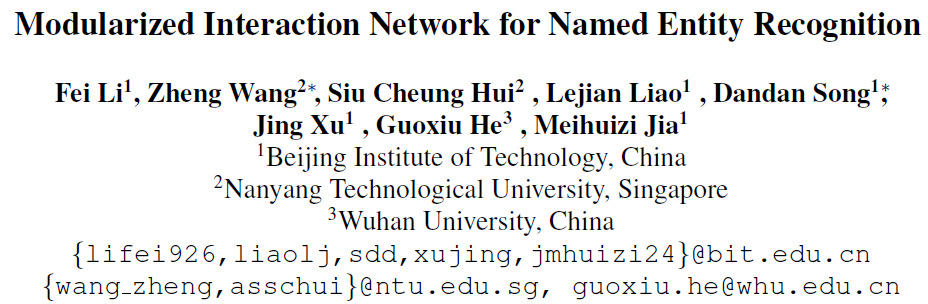 跟我读论文丨ACL2021 NER 模块化交互网络用于命名实体识别 - 华为云开发者联盟 - 博客园