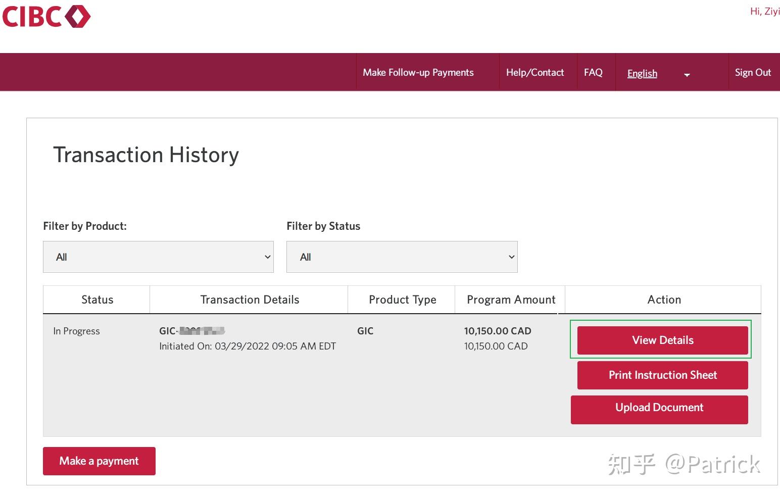 加拿大CIBC银行网申办理GIC证明详细教程 - 知乎