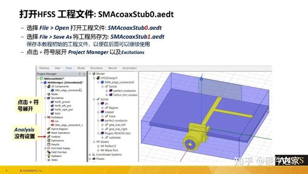 HFSS19 官方案例教程W03 - SMA接头与微带分支 - 知乎