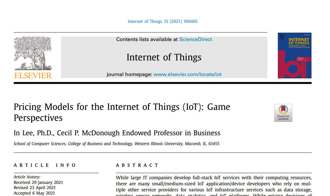 Internet of Things（2021）-Pricing Models for the Internet of Things (IoT ...