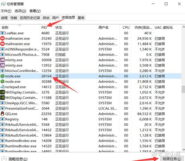 关于windows杀死某个端口号进程的方法 知乎