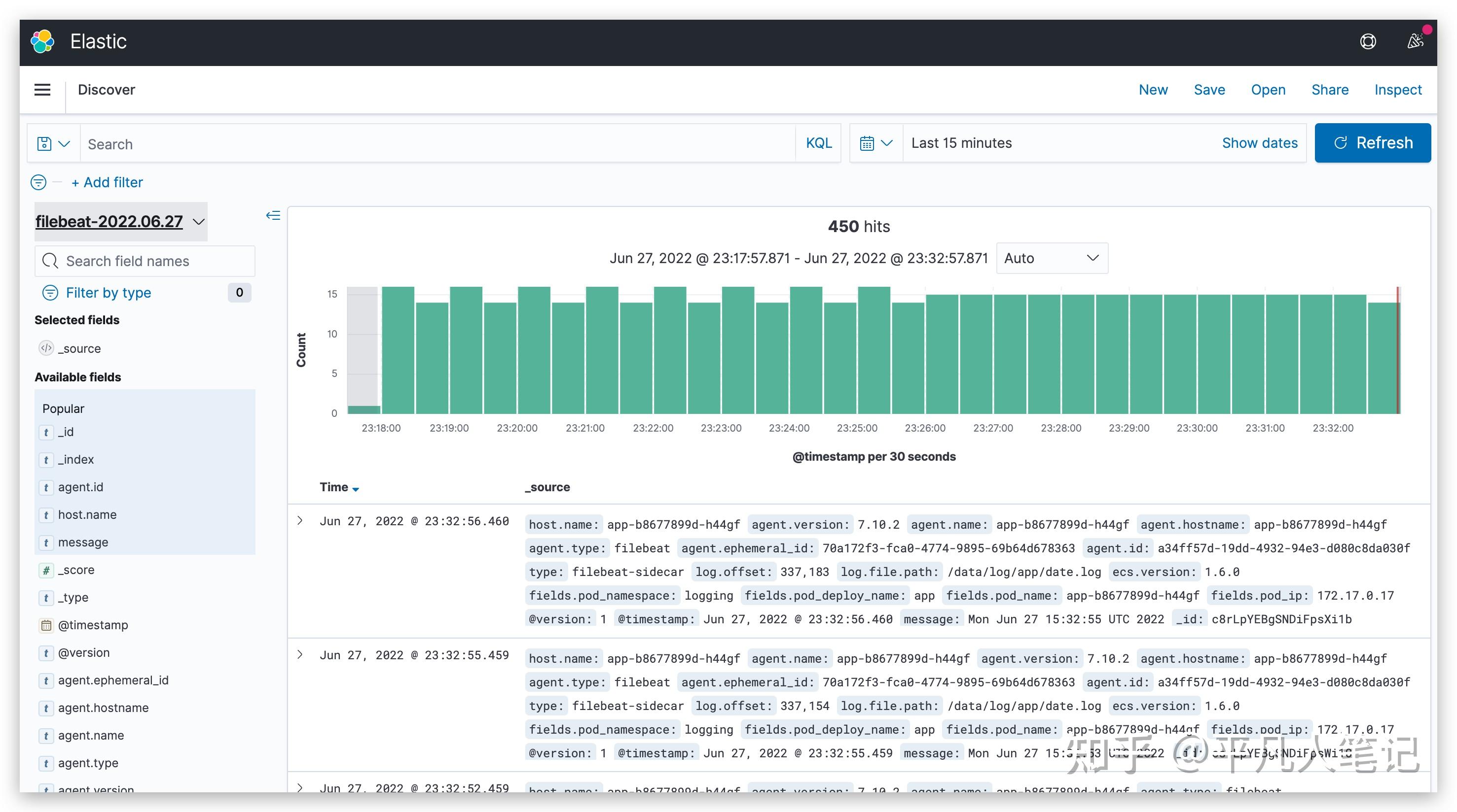 K8s搭建监控平台二之efk（elasticsearch Filebeat Kibana） 知乎 3972