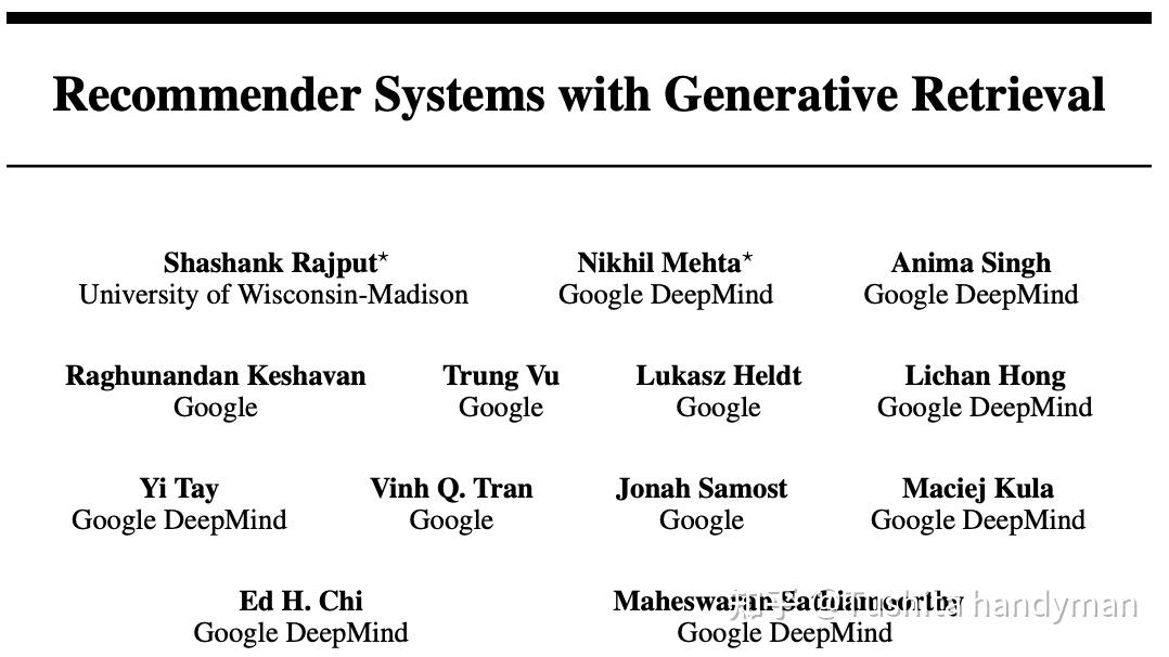 Recommender Systems with Generative Retrieval - 知乎