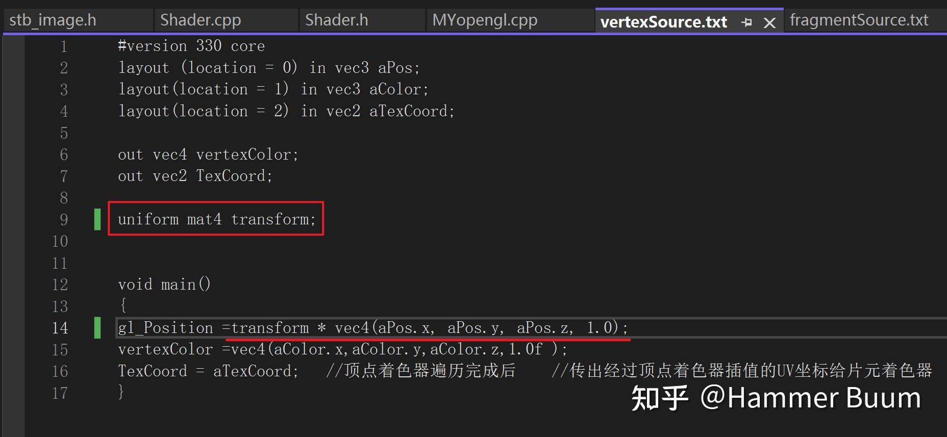 16>>opengl,导入GLM库，（该库只有头文件），使物体发生变换 - 知乎