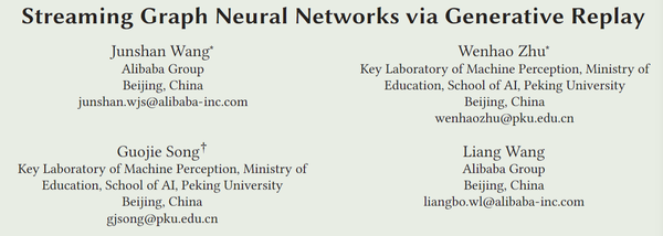 Streaming Graph Neural Networks via Generative Replay - 知乎