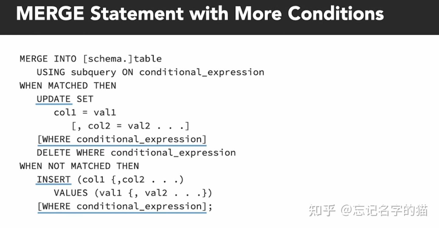 Oracle Database 19c: Advanced SQL - 3. DML: MERGE - 知乎