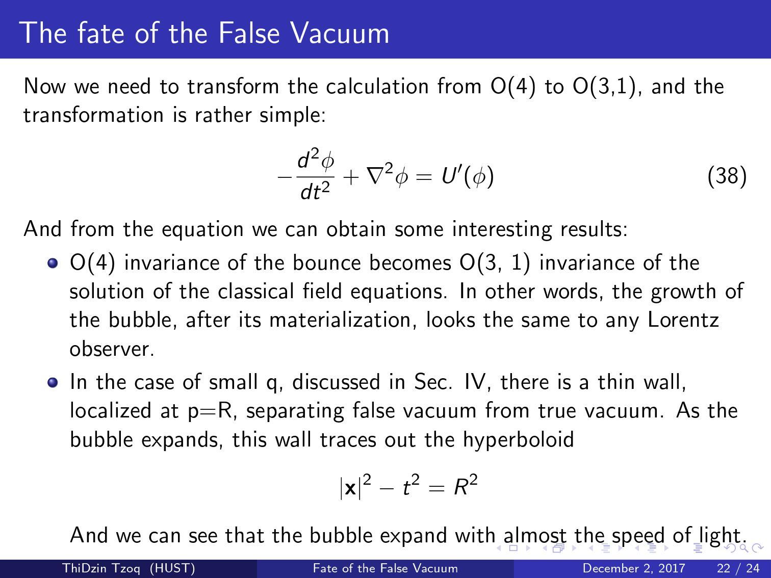 The Fate of the False Vacuum - 知乎